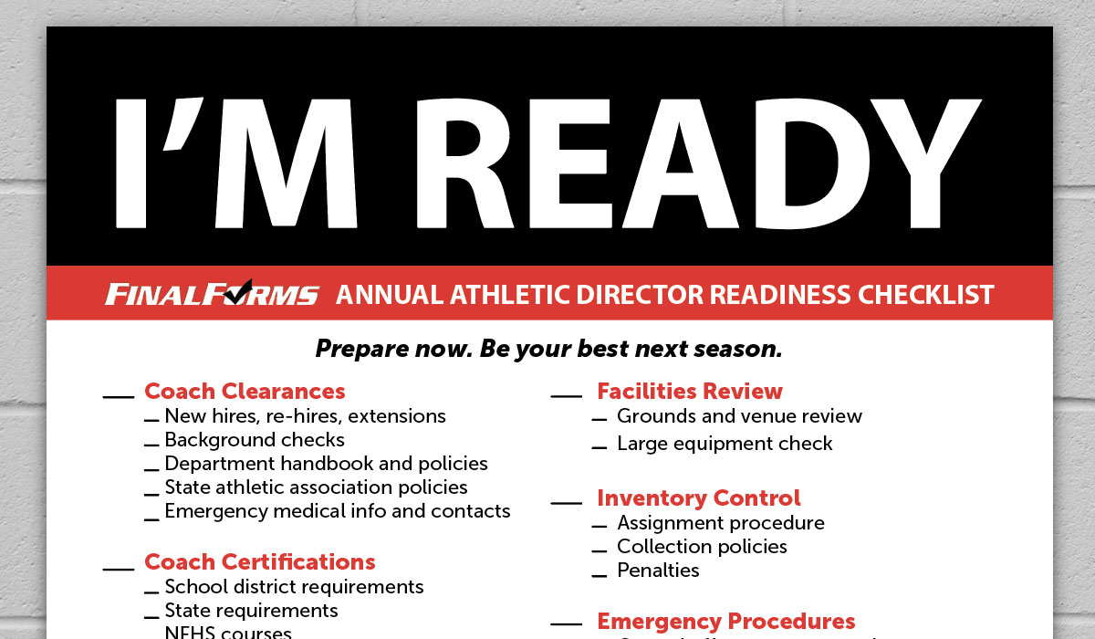 FinalForms: 11-Point Checklist: AD Readiness for Fall Sports